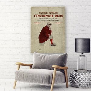 1919 CINCINNATI REDS Print Vintage Baseball Poster. Retro Baseball ...