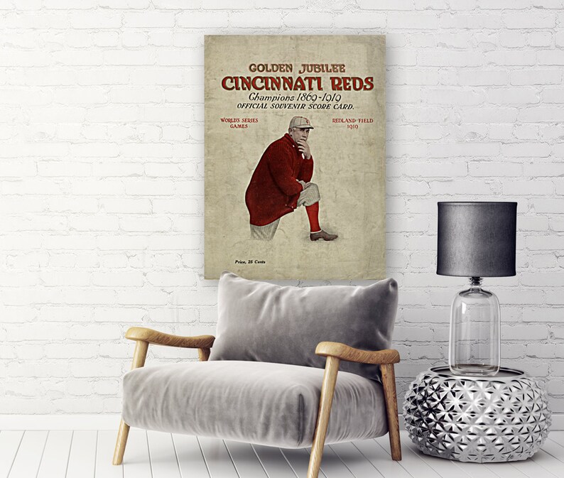 1919 CINCINNATI REDS Print Vintage Baseball Poster. Retro - Etsy