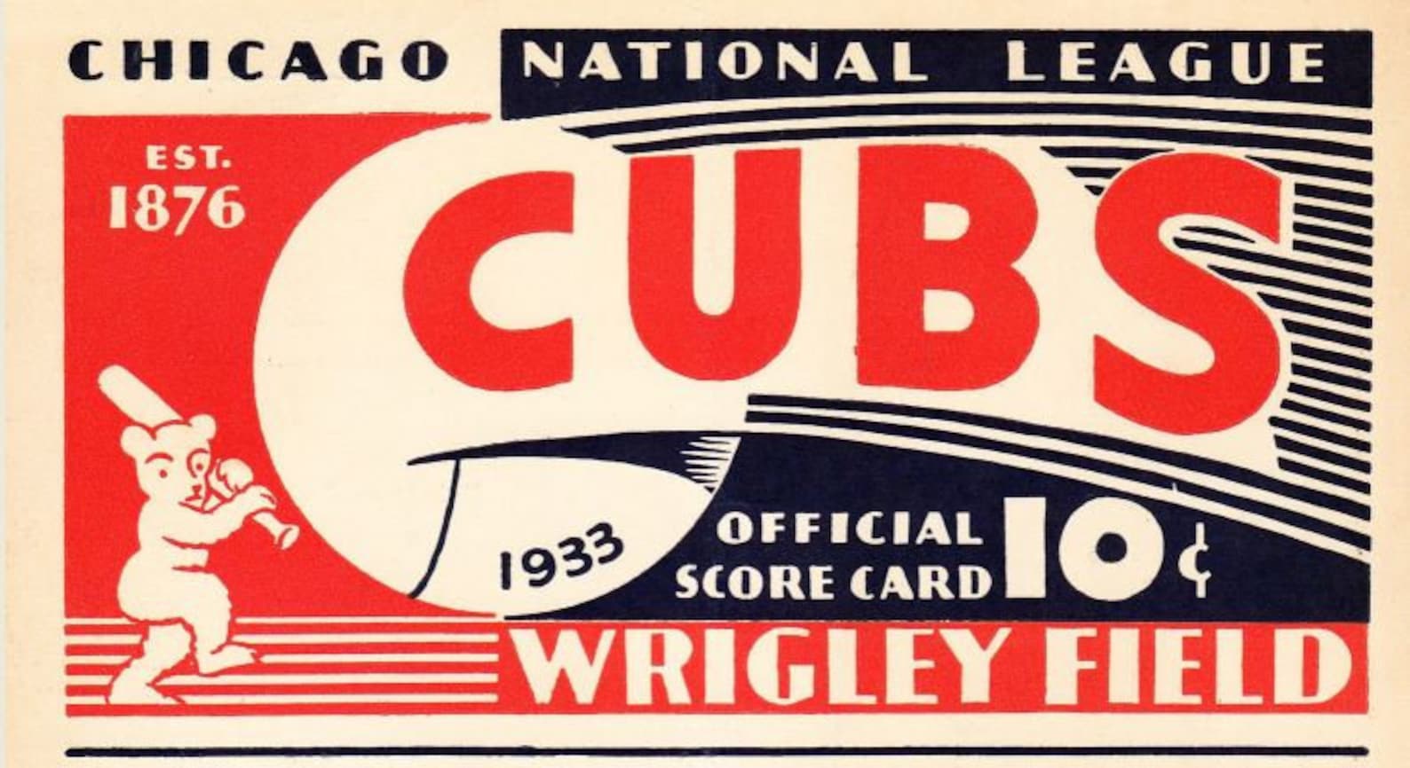 1933 CHICAGO CUBS Print Vintage Baseball Poster Retro | Etsy