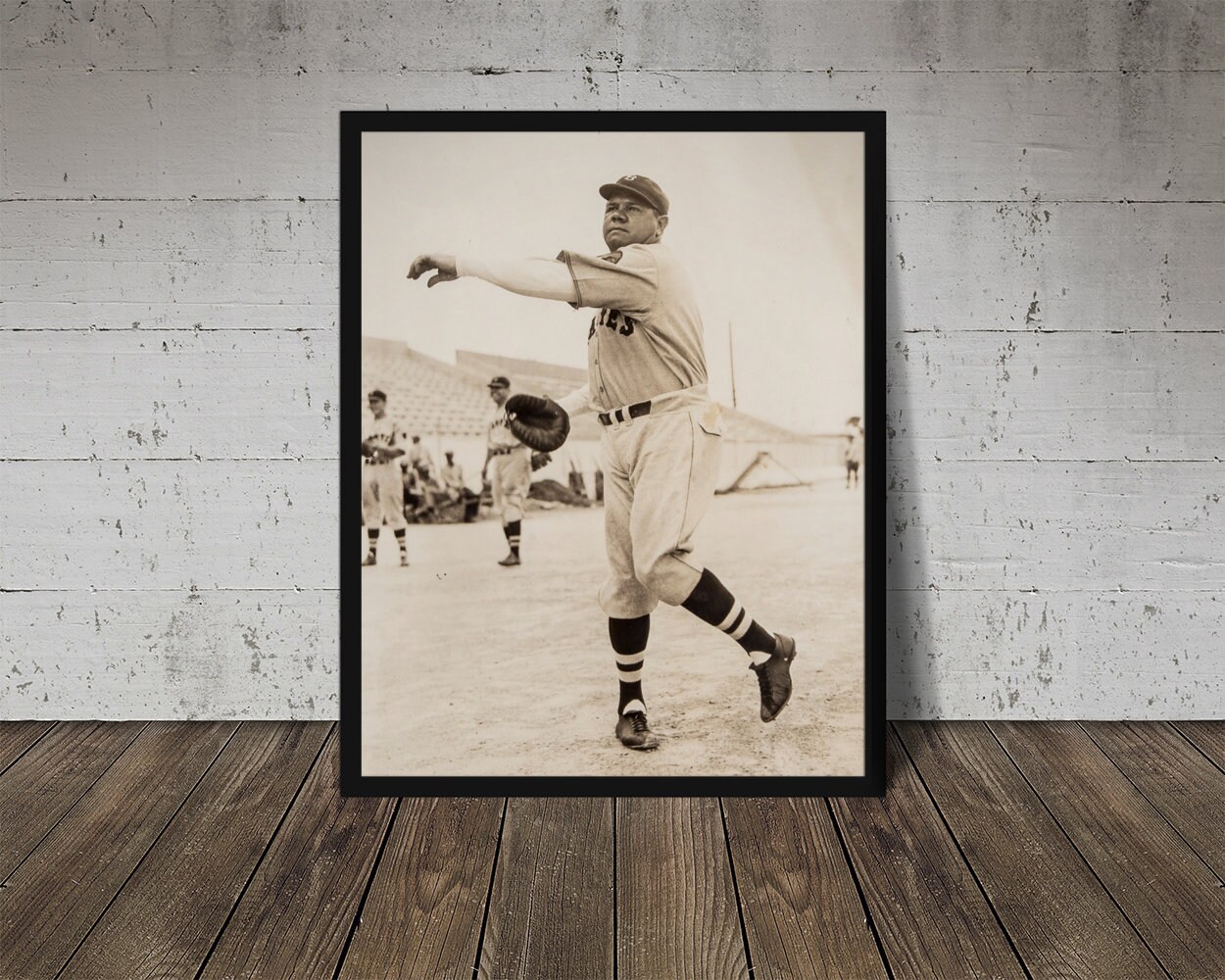 BABE RUTH Print Vintage Baseball Poster Retro Baseball - Etsy