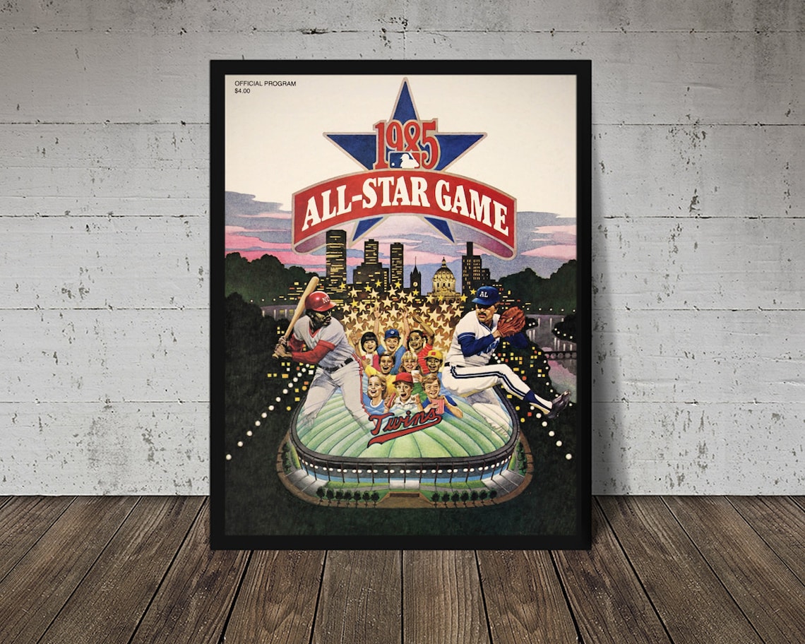 1985 ALL-STAR GAME print Vintage Baseball Poster. Retro | Etsy