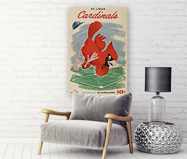 1958 ST. LOUIS CARDINALS Print Vintage Baseball Poster - Etsy