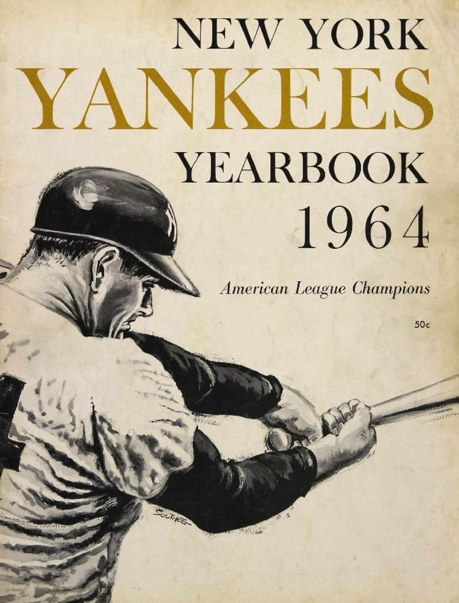 1964 NEW YORK YANKEES Print Vintage Baseball Poster Retro | Etsy