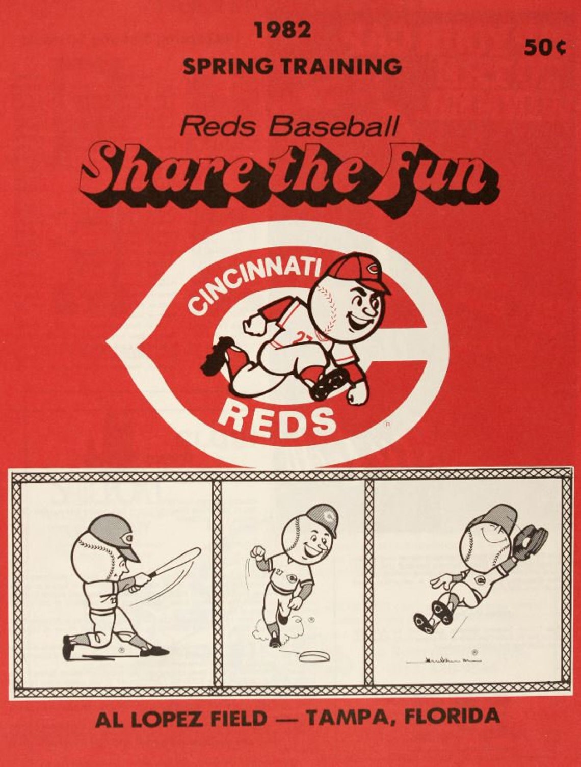 1982 CINCINNATI REDS Print Vintage Baseball Poster. Retro - Etsy