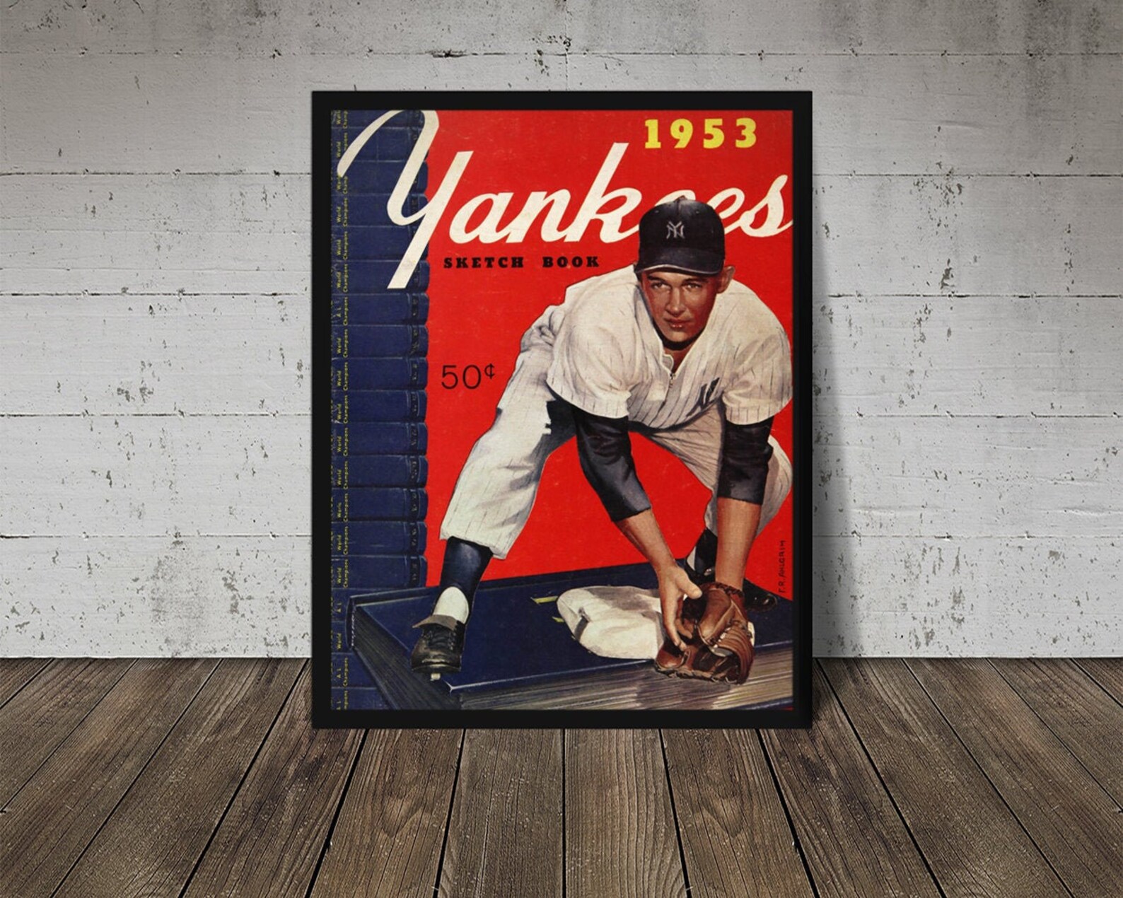 1953 NEW YORK YANKEES Print Vintage Baseball Poster Retro - Etsy