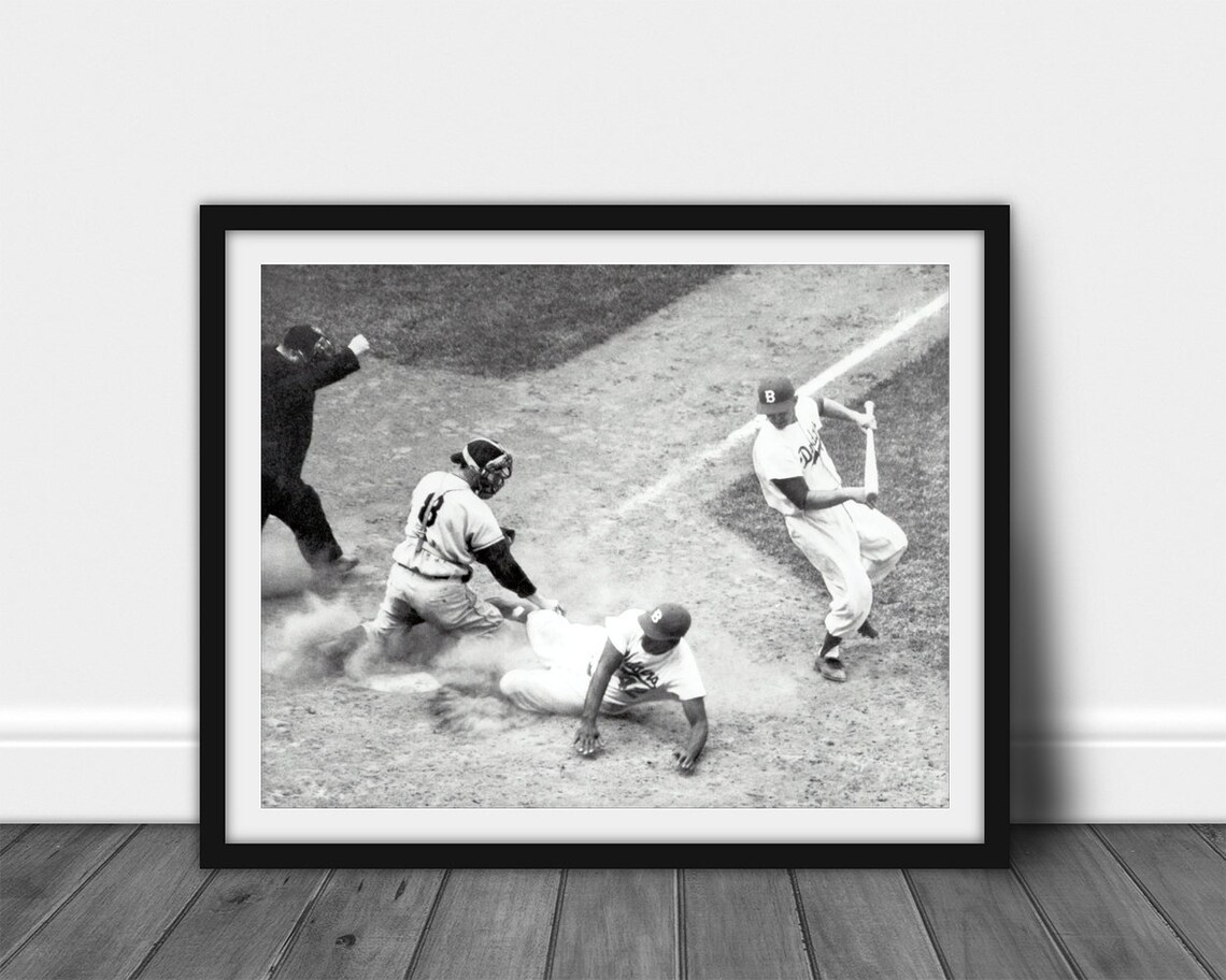 JACKIE ROBINSON print Vintage Baseball Poster. Retro | Etsy