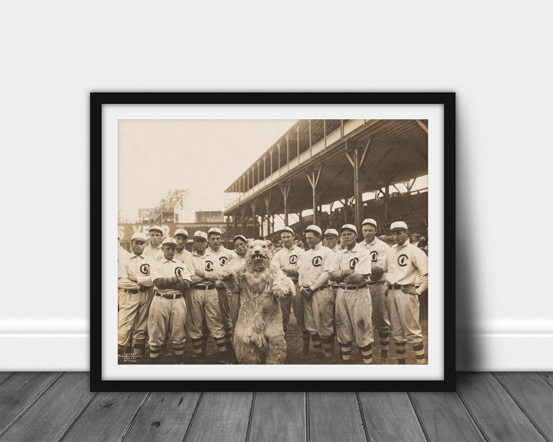 1908 CHICAGO CUBS Print Vintage Baseball Poster, Retro Baseball Poster ...