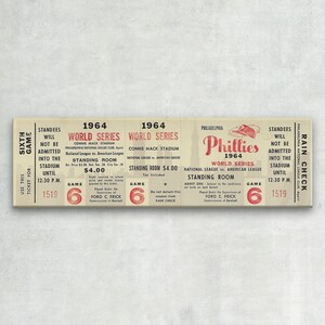 WRAPPED CANVAS 1964 Philadelphia PHILLIES Print / Game - Etsy
