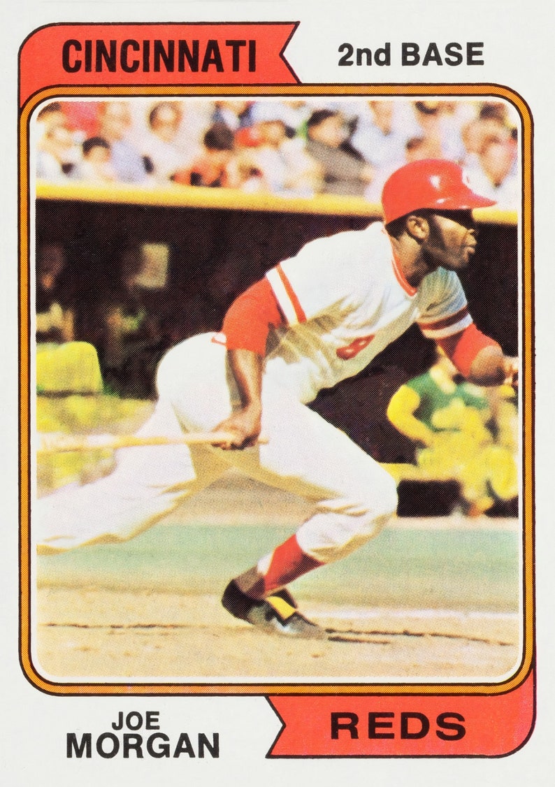 1974 JOE MORGAN Topps 85 Card Print Cincinnati Reds Vintage - Etsy