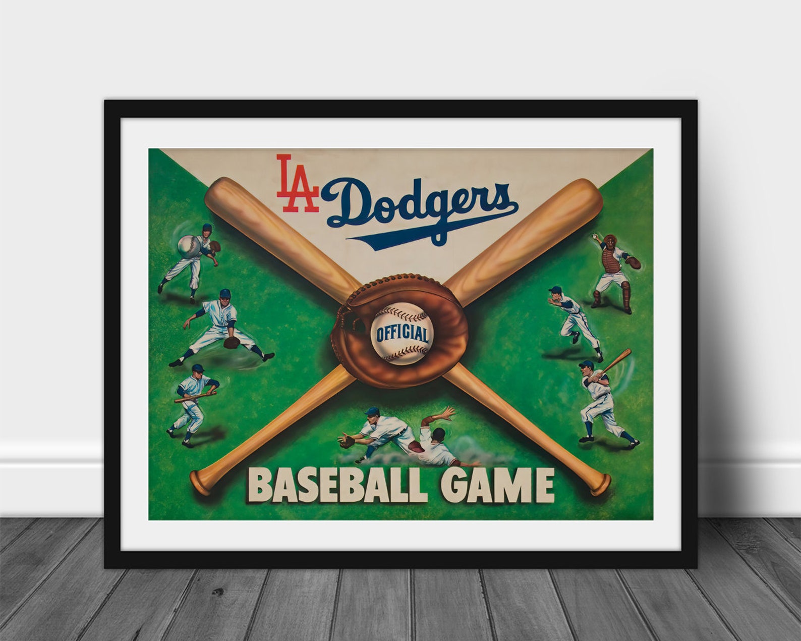 1960 LOS ANGELES DODGERS Print Vintage Baseball Poster. - Etsy