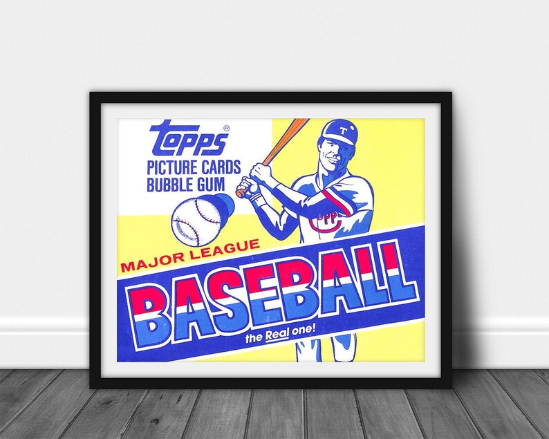 1983 TOPPS BASEBALL CARDS Print Vintage Baseball Poster | Etsy