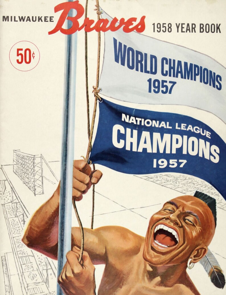 1958 MILWAUKEE BRAVES atlanta Braves Print Vintage - Etsy