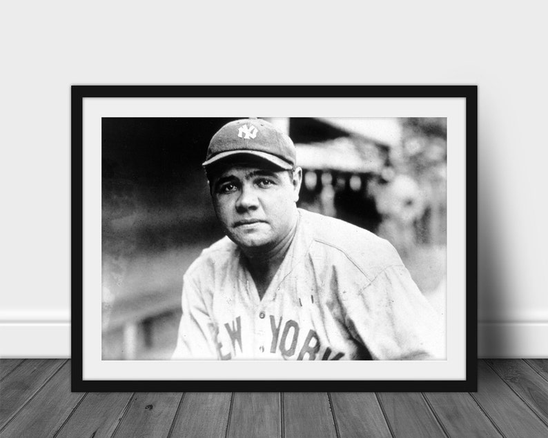 BABE RUTH Print Vintage Baseball Poster Retro Baseball - Etsy