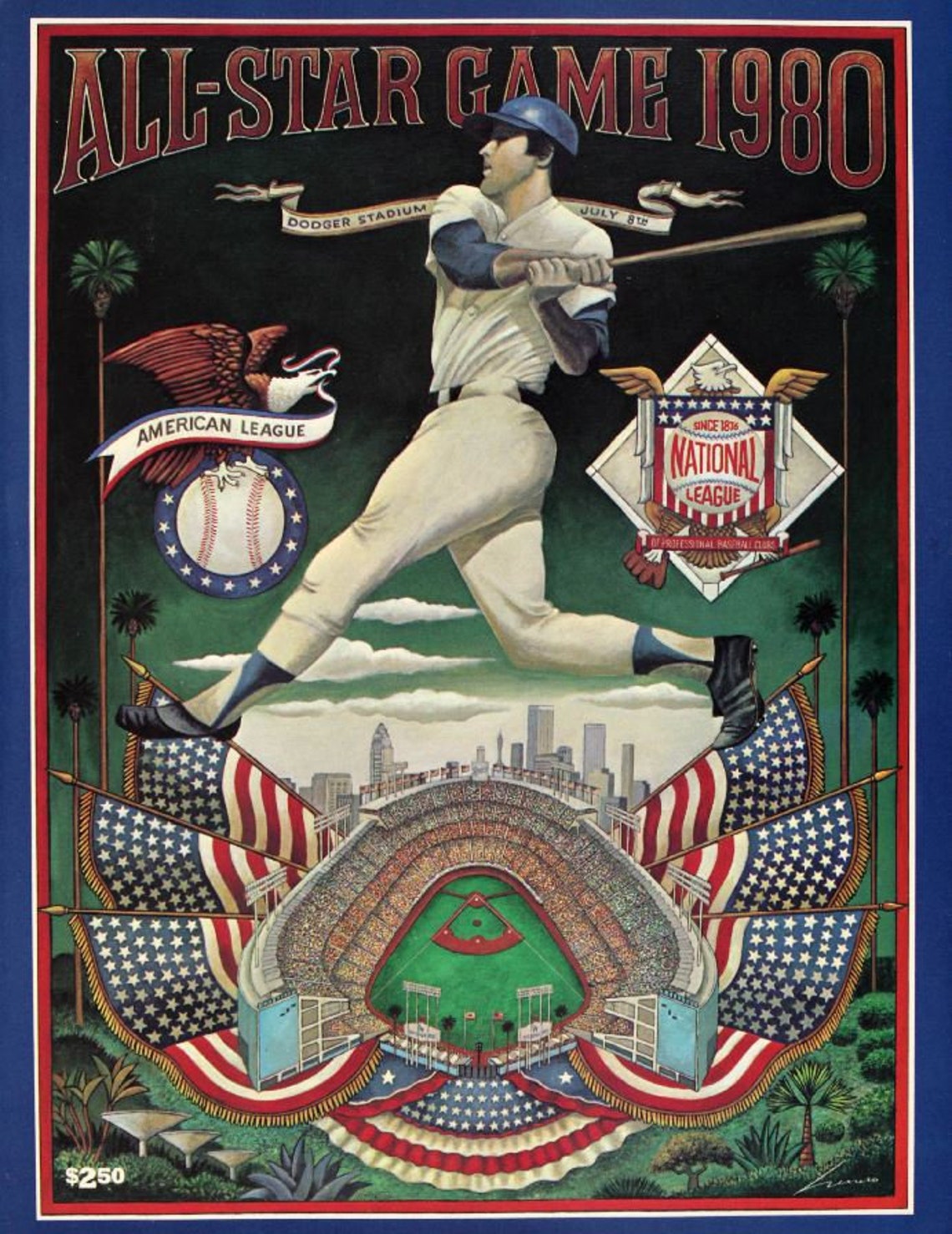 1980 ALL-STAR GAME Print Vintage Baseball Poster. Retro | Etsy