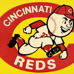 1970 CINCINNATI REDS Print Vintage Baseball Poster. Retro Baseball ...