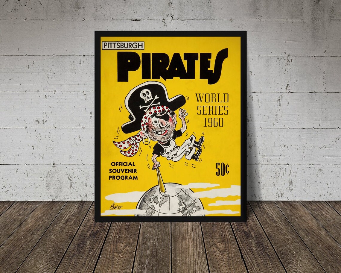 1960 PITTSBURGH PIRATES Print Vintage Baseball Poster Retro | Etsy
