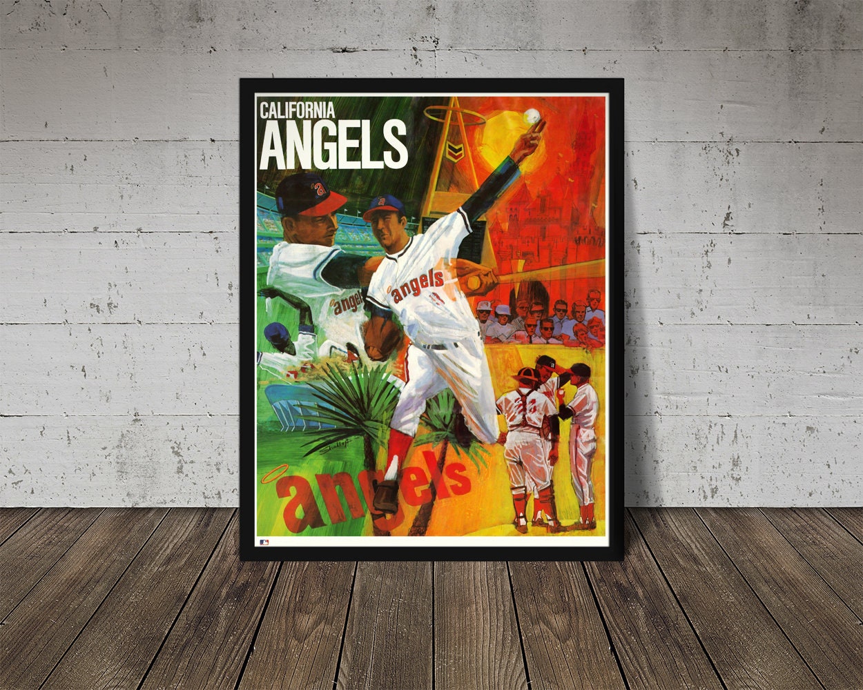 1971 LOS ANGELES ANGELS of Anaheim Print Vintage Baseball - Etsy