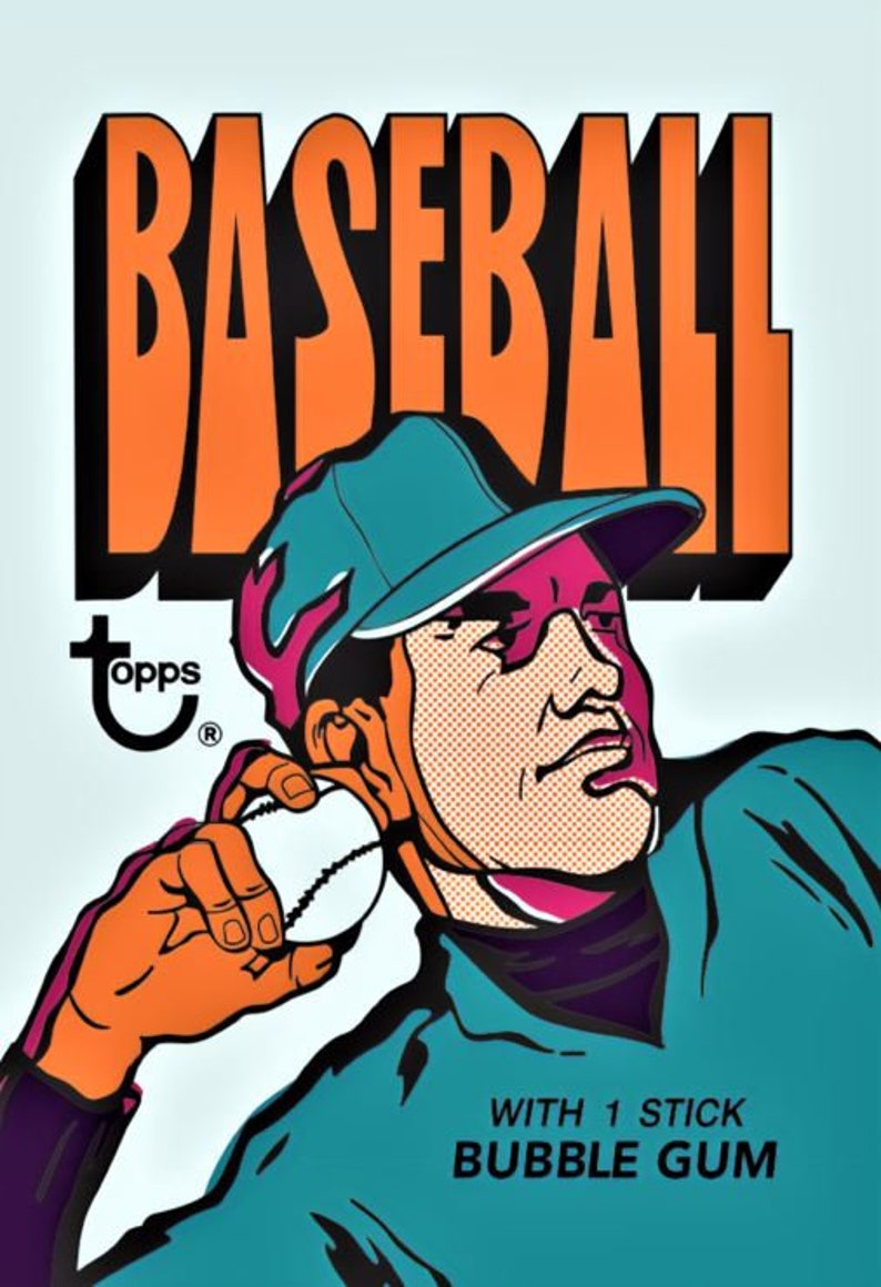 1972 TOPPS BASEBALL CARDS Print Vintage Baseball Poster - Etsy
