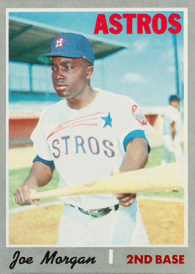 1970 JOE MORGAN Topps 537 Card Print Cincinnati Reds | Etsy