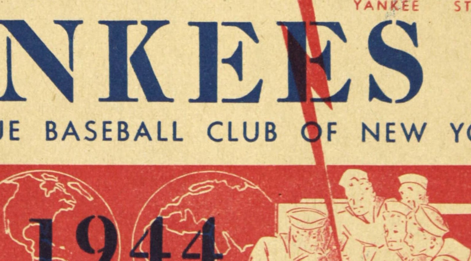 1944 NEW YORK YANKEES print Vintage Baseball Poster Retro | Etsy