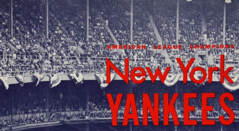 1965 NEW YORK YANKEES Print Vintage Baseball Poster Retro - Etsy