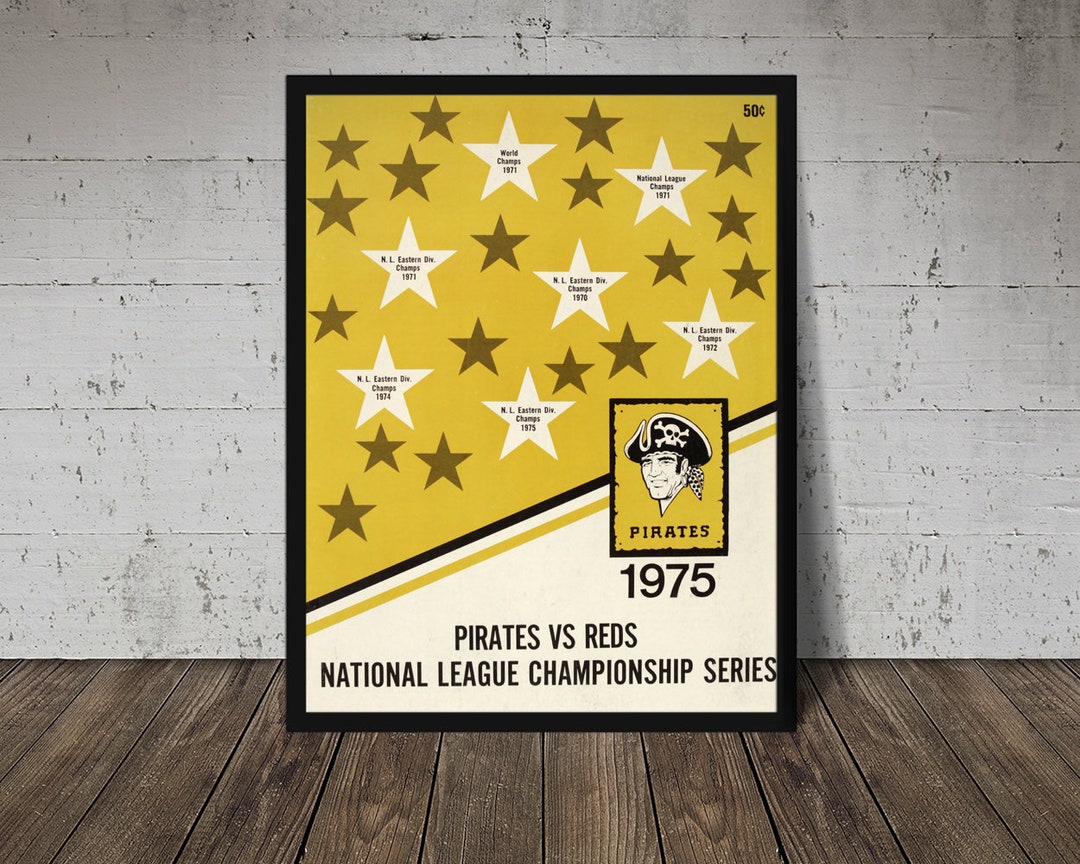1975 PITTSBURGH PIRATES Print Vintage Baseball Poster, Retro Baseball ...