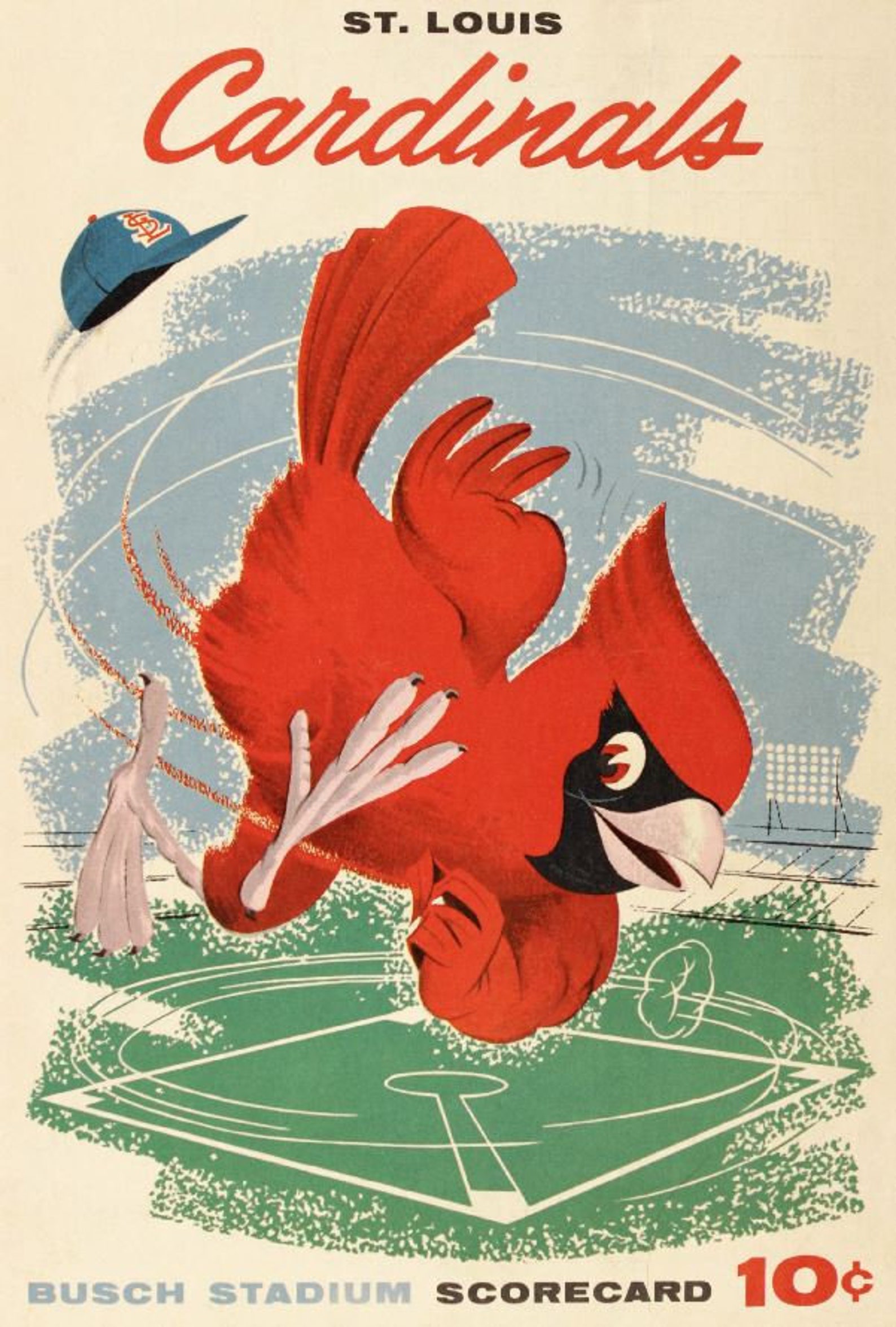 1958 ST. LOUIS CARDINALS Print Vintage Baseball Poster - Etsy