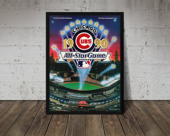 1990 ALL-STAR GAME Print Vintage Baseball Poster Retro | Etsy