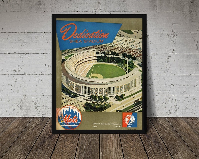 1964 NEW YORK METS Print Vintage Baseball Poster. Retro - Etsy