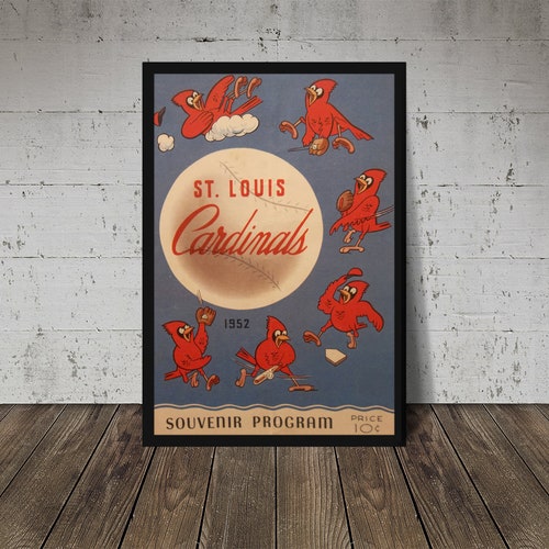 Vintage St Louis Cardinals Poster Print Baseball Poster - Etsy
