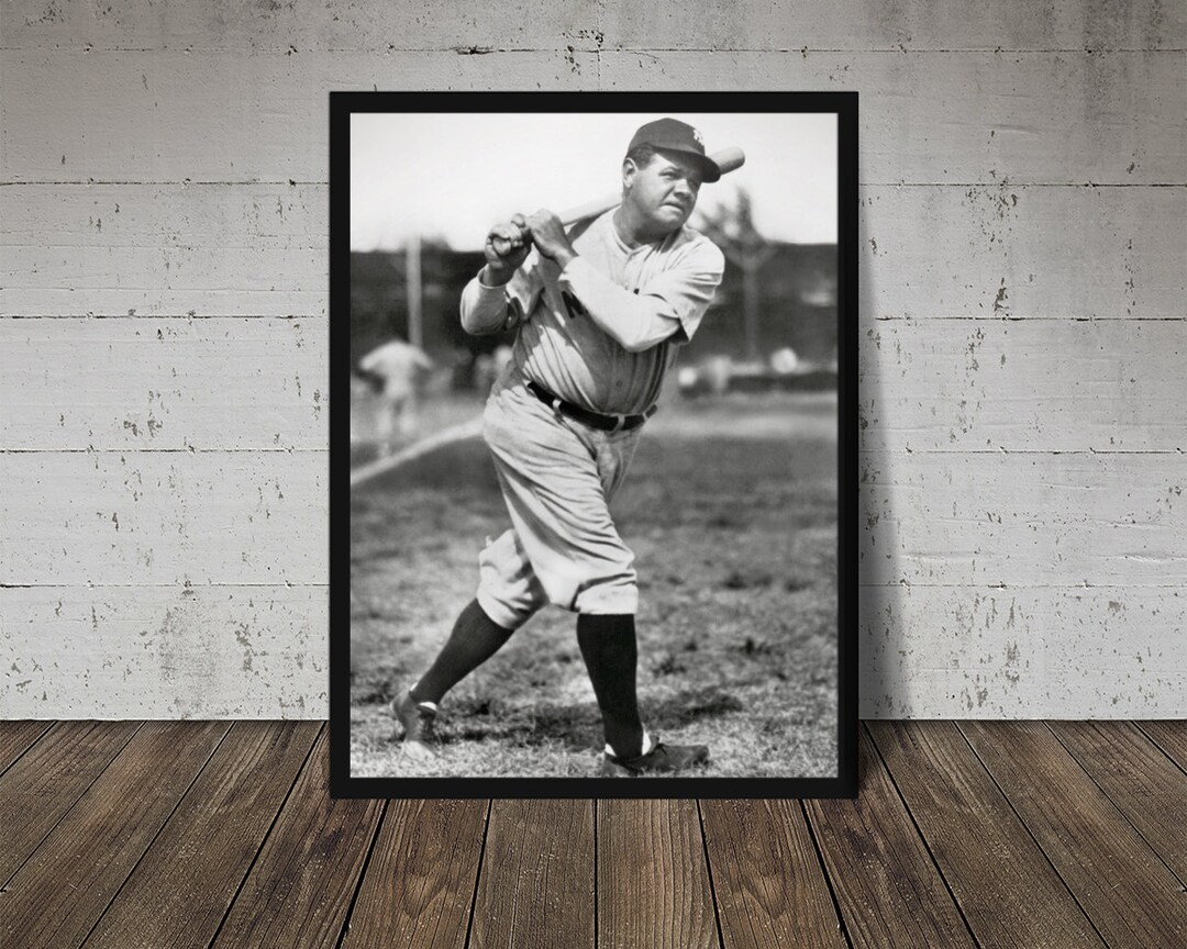 BABE RUTH Print Vintage Baseball Postervintage Baseball - Etsy