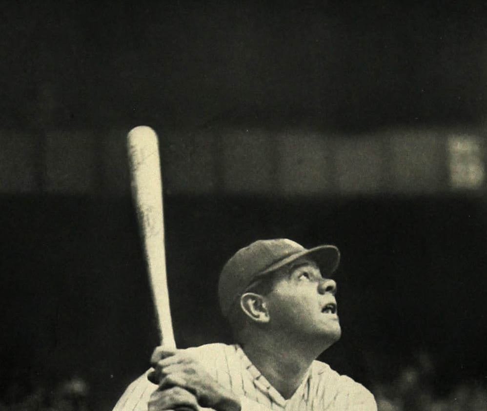 BABE RUTH print Vintage Baseball Poster Retro Baseball | Etsy