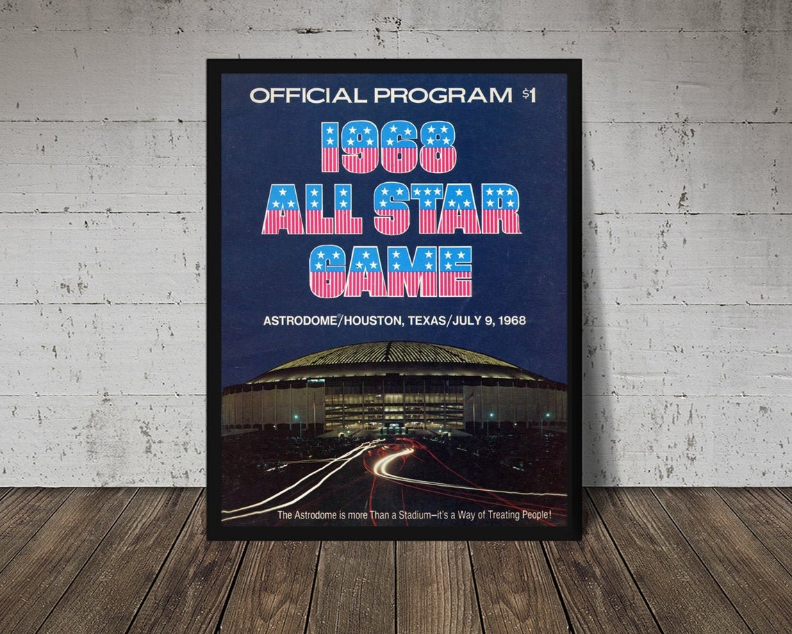 1968 ALL-STAR GAME Print Vintage Baseball Poster Retro - Etsy