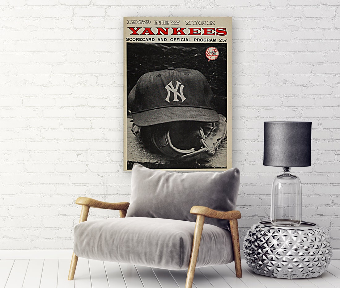 1969 NEW YORK YANKEES Print Vintage Baseball Poster Retro - Etsy