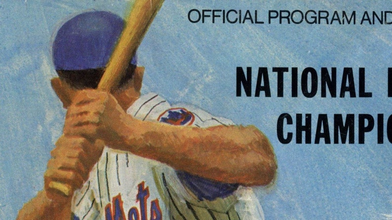 1969 NEW YORK METS print Vintage Baseball Poster Retro | Etsy