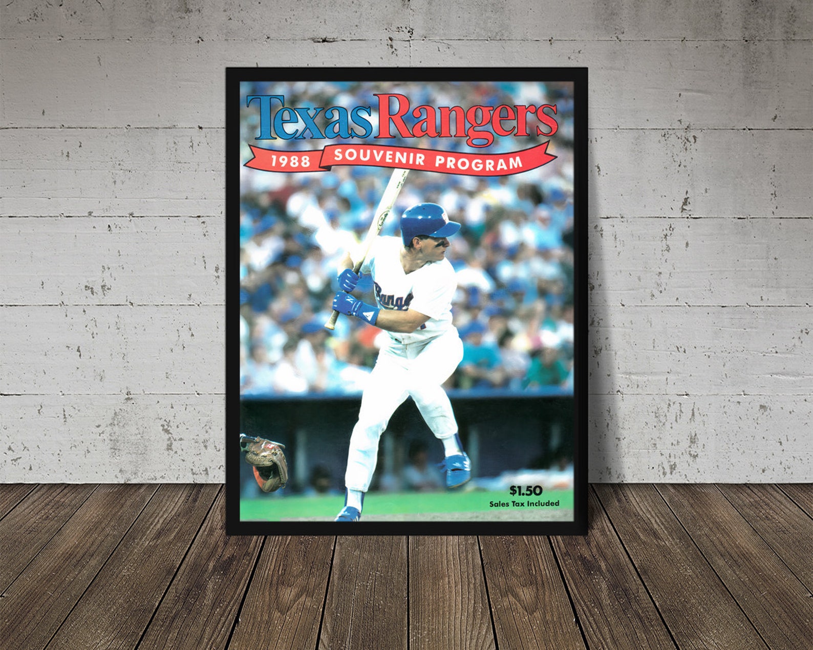 1988 TEXAS RANGERS Print Vintage Baseball Poster Retro - Etsy