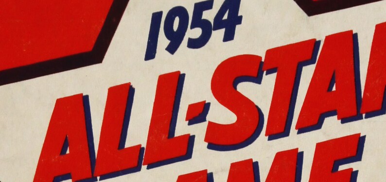 1954 ALL-STAR GAME Print Vintage Baseball Poster Retro - Etsy