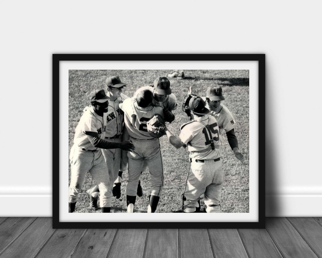 1969 MIRACLE METS Print New York Mets, Vintage Baseball Poster. Retro ...