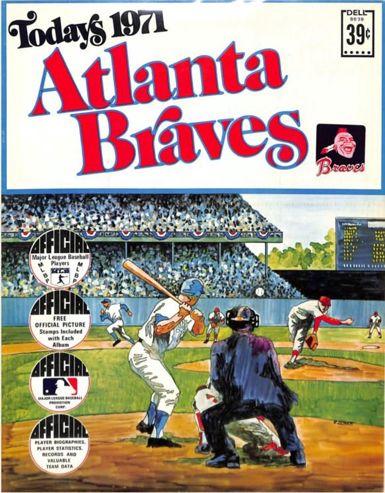 1971 ATLANTA BRAVES Print Affiche de baseball vintage - Etsy France