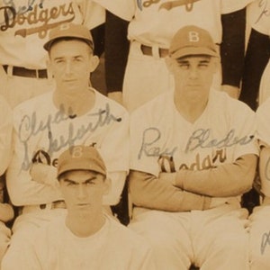 1947 BROOKLYN DODGERS Print With Jackie Robinson Vintage Baseball ...