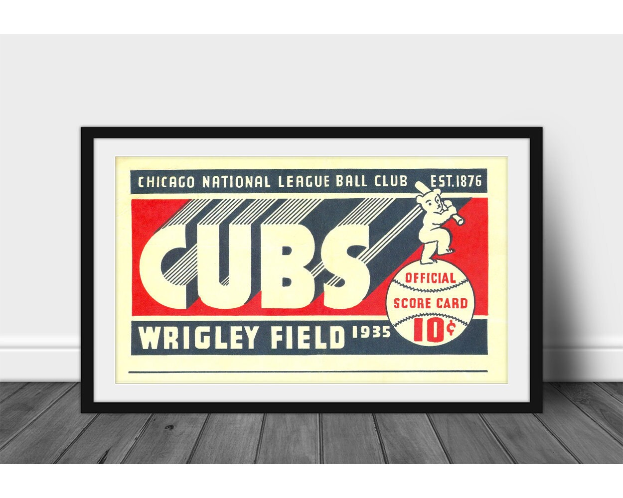 1935 CHICAGO CUBS Print Vintage Baseball Poster Retro | Etsy