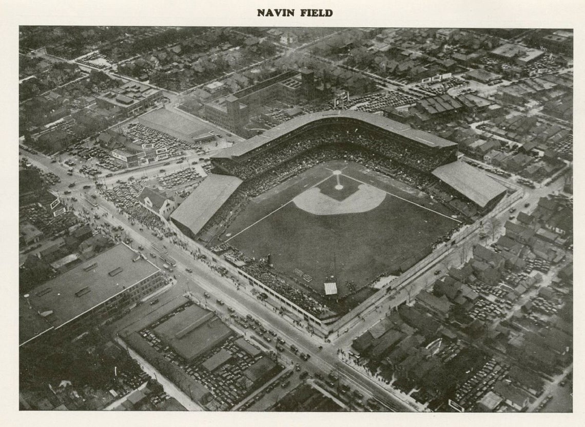 1935 DETROIT TIGERS Navin Field Print Vintage Baseball - Etsy