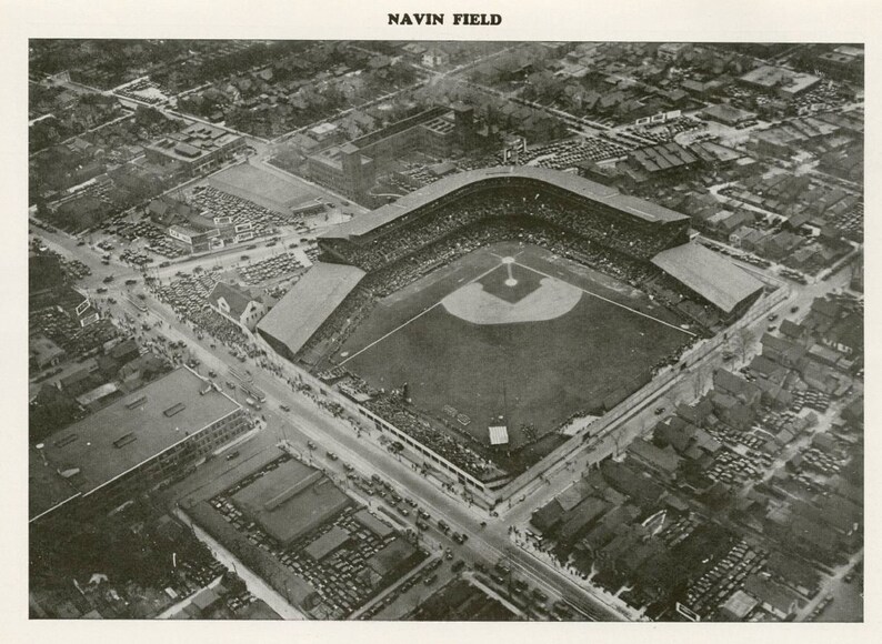 1935 DETROIT TIGERS Navin Field Print Vintage Baseball - Etsy
