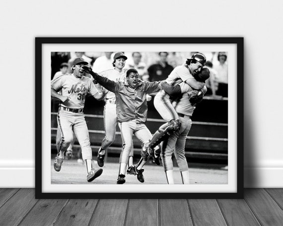 1986 NEW YORK METS Print Vintage Baseball Poster Retro - Etsy