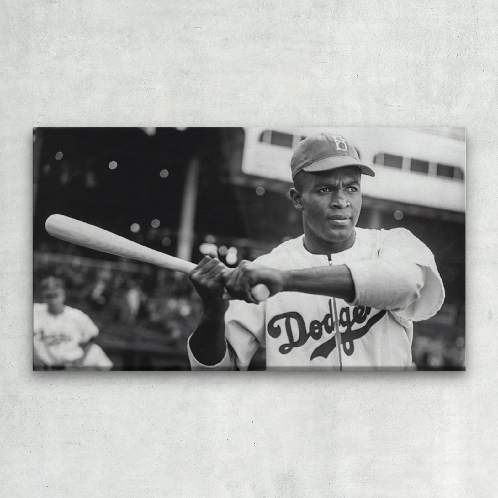 WRAPPED CANVAS Jackie ROBINSON Print Vintage Baseball - Etsy