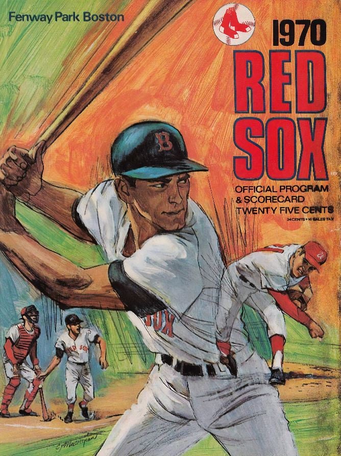 1970 BOSTON RED SOX Print Vintage Baseball Poster. Retro | Etsy