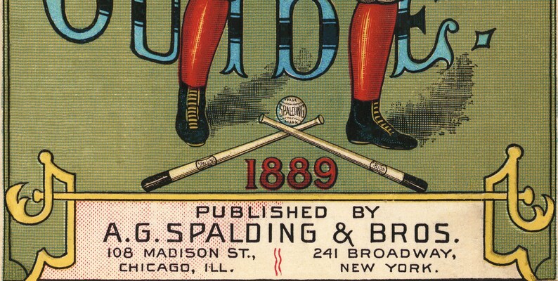 1889 SPALDING BASEBALL GUIDE Print Vintage Baseball Poster | Etsy