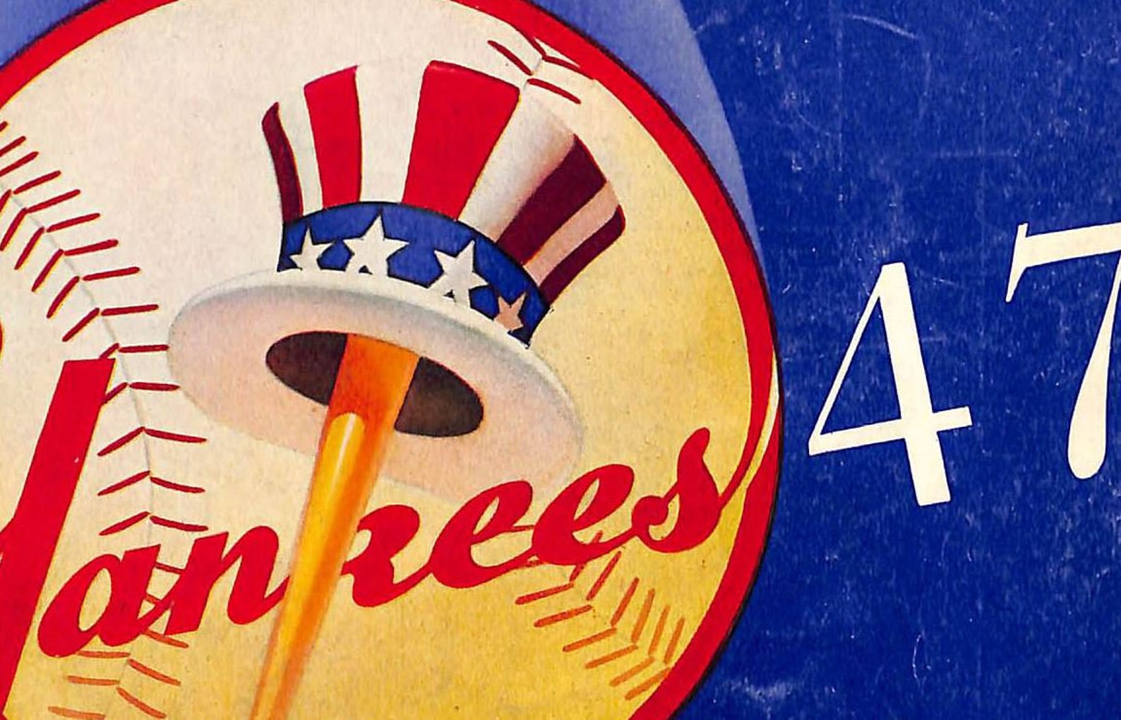 1947 NEW YORK YANKEES Print Vs. Brooklyn Dodgers Vintage Baseball ...