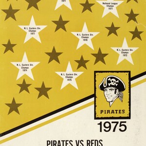 1975 PITTSBURGH PIRATES Print Vintage Baseball Poster, Retro Baseball ...