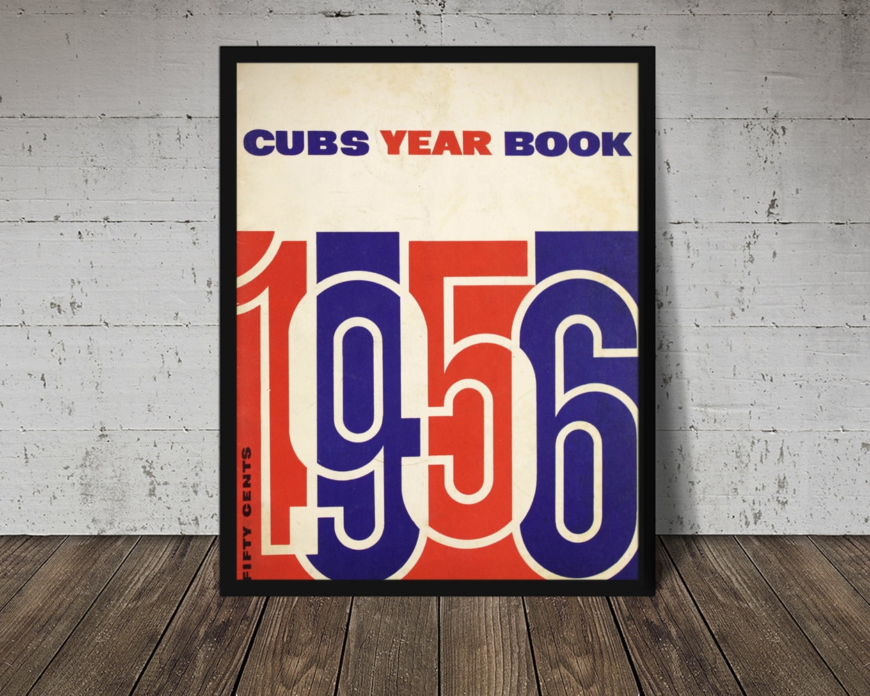 1956 CHICAGO CUBS print Vintage Baseball Poster. Retro | Etsy